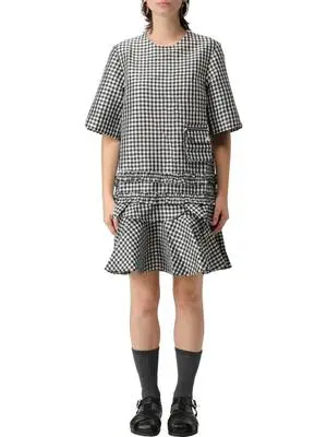 GANNI Gingham Dress - White