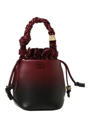 GANNI Handbag With Top Handle And Drawstring - Red