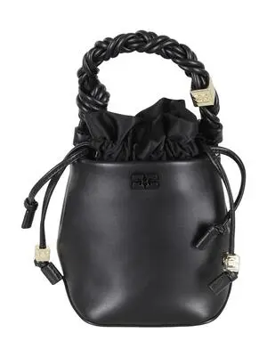 GANNI Leather Bucket Bag - Black