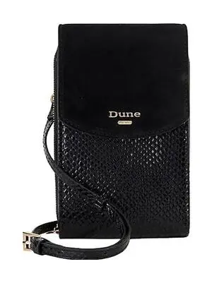 DUNE Lizard-embossed Cross Body Bag - Black Synthetic