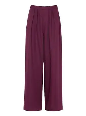 Whistles Pleat-front High-rise Woven Trousers - Purple