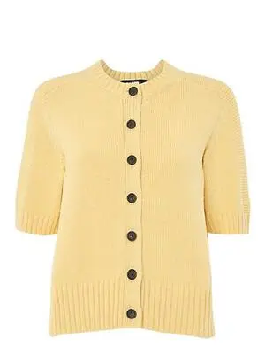 Whistles Button-down Cotton Cardigan - Yellow