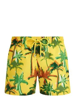 Vilebrequin Packable Palms Print Swim Trunks Sun