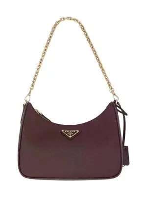 Prada Re-Edition Leather Shoulder Bag Brown
