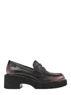 Camper Milah Penny Leather Loafers - Black