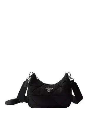 Prada Re-nylon Padded Quilted Shoulder Bag - Black