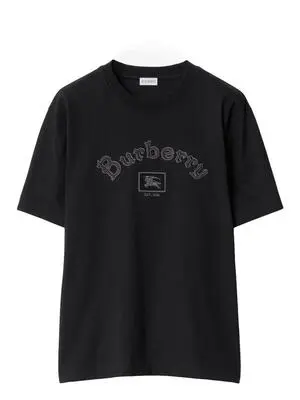 Burberry Gothic Logo Cotton T-shirt Black