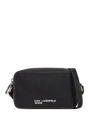 Karl Lagerfeld Logo-lettering Crossbody Bag - Black