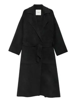 Nanushka Belted Wool Coat - Grey