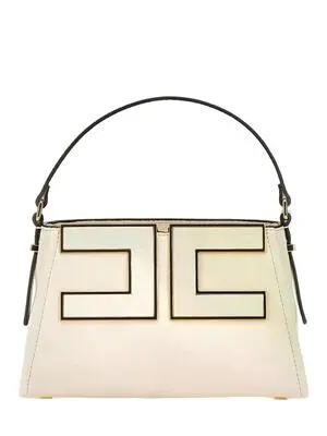 Elisabetta Franchi Small Logo-plaque Top-handle Tote Bag - Neutrals