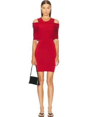 ST. AGNI Detachable Layer Knit Dress - Rosso