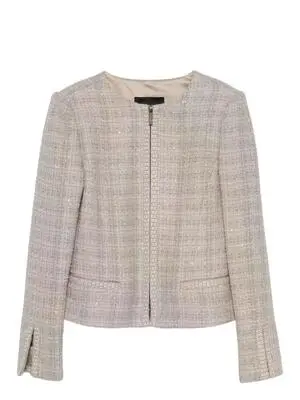 Emporio Armani Tweed Sequined Jacket - Grey