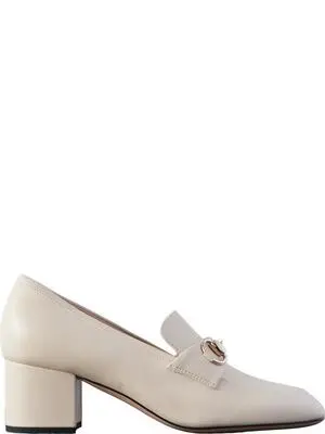 Gucci Horsebit Leather Pumps - Cream