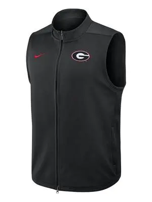Nike Georgia Victory Therma-fit College Full-zip Vest - Black