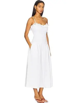 Lpa Evelyn Midi Dress - White