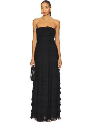 AMUR Layered Gown - Black