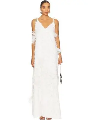 MARQUES' ALMEIDA Fil Coupe Long Slip Dress - White