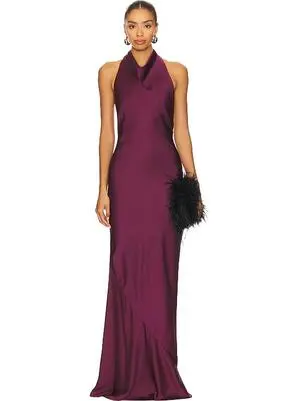 NOOKIE Penelope Halter Gown - Mulberry