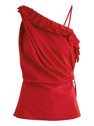 DRIES VAN NOTEN Ciska Stretch-Silk Chiffon Wrap Top