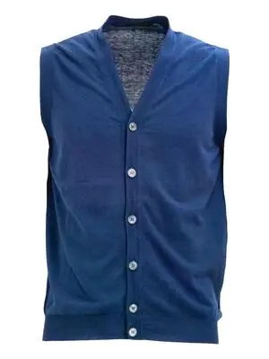 ZANONE Button-fastening Vest - Blue