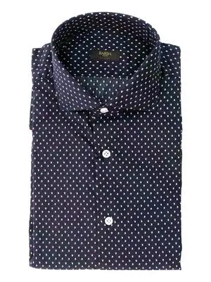 BARBA NAPOLI Micro-pattern Button-down Shirt
