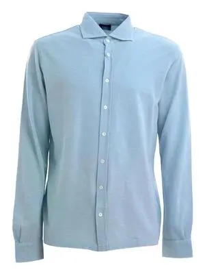 BARBA NAPOLI Long-sleeve Button-down Shirt - Blue