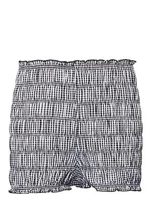 AMY LYNN Gingham Cotton Shorts - Black