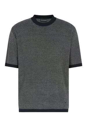 Emporio Armani Patterned Pullover - Black