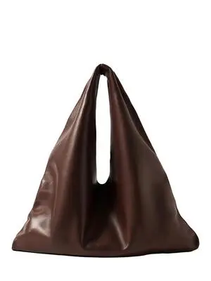 THE ROW Bindle Small Leather Shoulder Bag - Brown