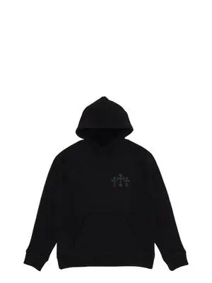 Chrome Hearts 711 Cemetery Cross Nylon Ch Hoodie - Black