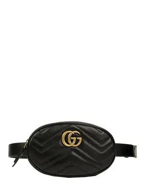 Gucci Gg Marmont Matelassé Belt Bag 38/95 - Black