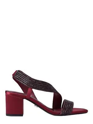 Carvela Gala Jewel 60 Woven Heeled Sandals - Wine
