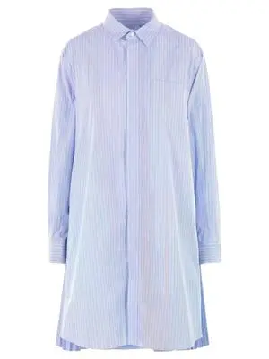Sacai Striped Shirt Dress - Blue