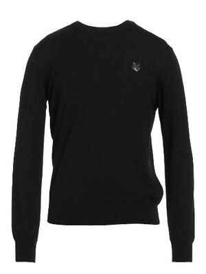 Maison Kitsuné Wool Crewneck Sweater - Black