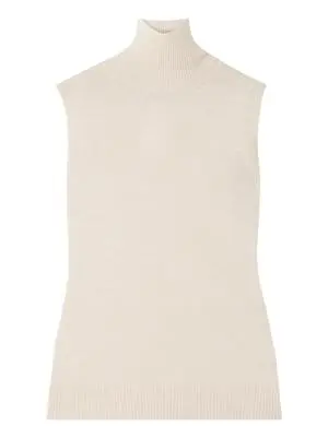 Sportmax Vertigo Wool Turtleneck Tank - Ivory