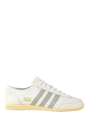 Adidas Japan Decon W Perforated Suede-trimmed Leather Sneakers - Off-white