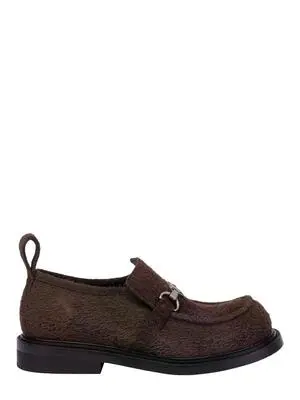 Moschino Calf-hair Slip-on Loafers - Brown