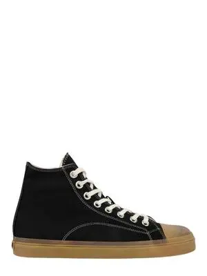 Moschino Canvas Lace-up Sneakers - Black