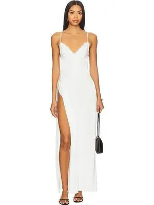 KAT THE LABEL Dylan Maxi Slip - Ivory
