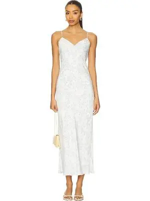 Theory Seamed Slip Dress - White Multi