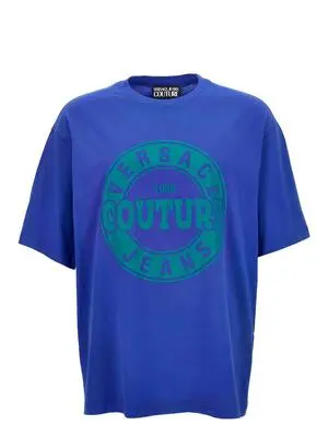 Versace Logo-print T-shirt - Blue