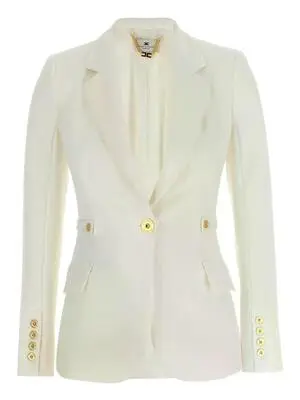 Elisabetta Franchi Single-breasted Blazer - White
