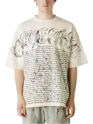 UNTITLED ARTWORKS Script-print Cotton T-shirt - White