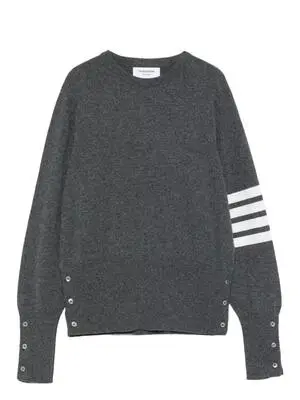 Thom Browne Three-stripe Cashmere Sweater - Grey