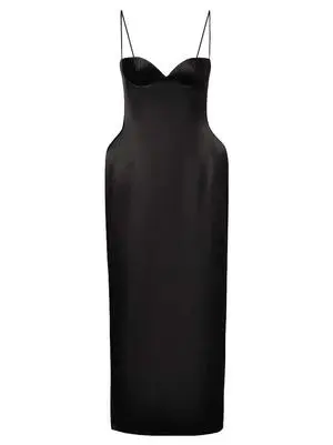 Magda Butrym Silk Midi Dress - Black