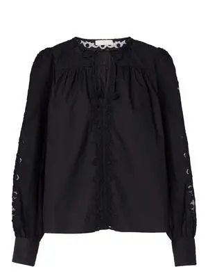 Ulla Johnson Kady Lace-trimmed Blouse - Black