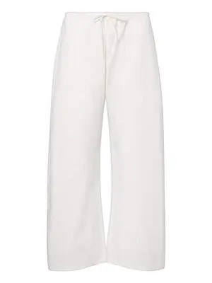 LESET Kyoto Cotton Barrel-Leg Pants