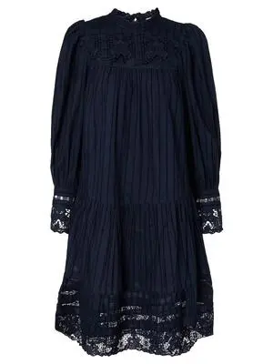 Ulla Johnson Lace And Cotton Minidress - Blue
