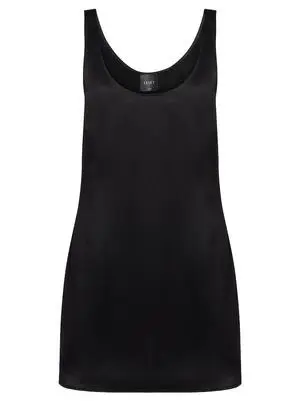 LESET Leset Barb Satin Slip Dress Black