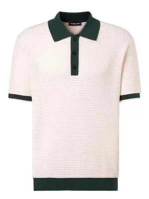 Frescobol Carioca Vidal Pointelle Cotton Polo Shirt - White